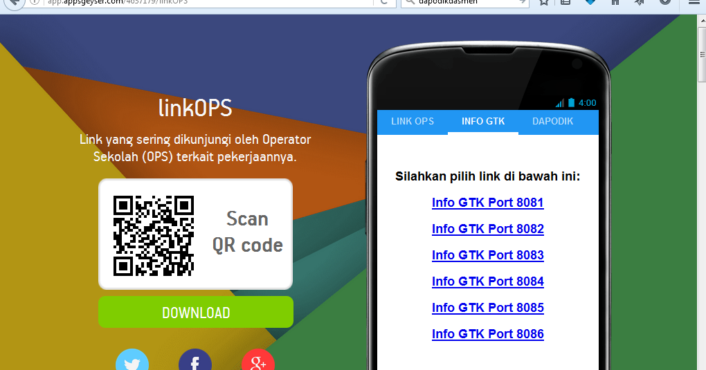 Aplikasi Link OPS Android - deuniv