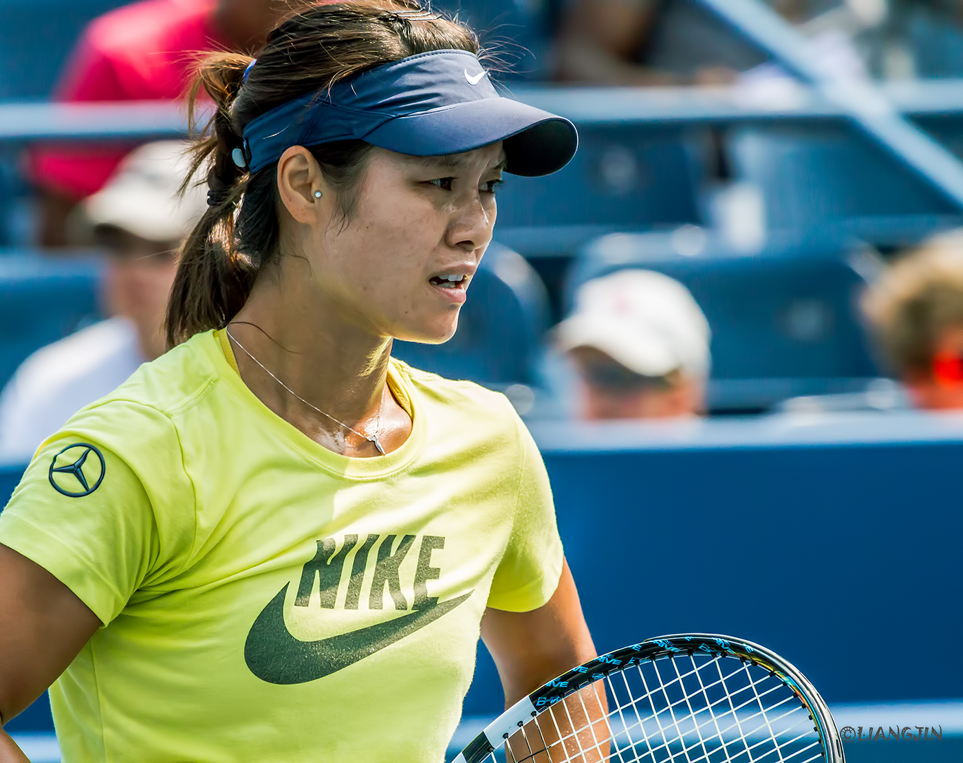 See What I See: US open 2013 Li Na 李娜与老公练球