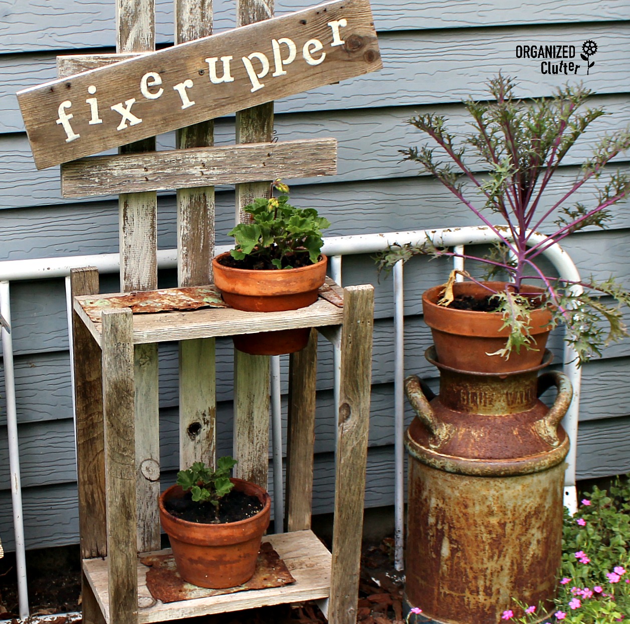 More Garden Decor Ideas with Junk - Organized Clutter