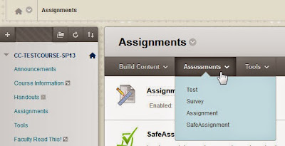 CUYAMACA ONLINE: SafeAssign Integration with Regular Assignments