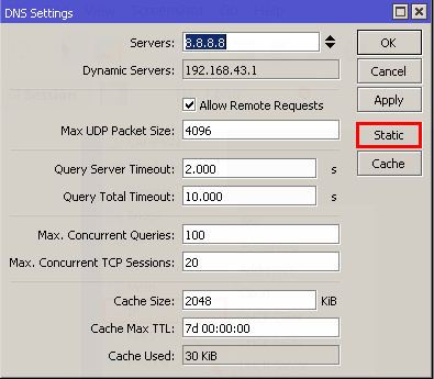 Cara Mengkonfigurasi DNS Static Mikrotik || Membangun Jaringan Sekolah