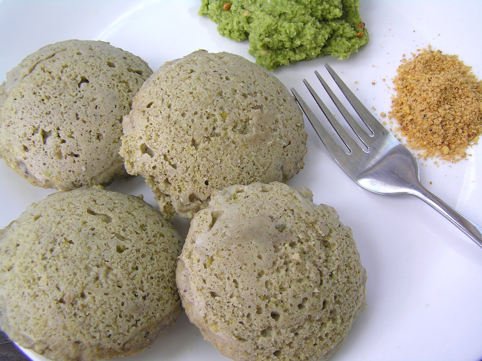 The Melting Pot: Mung Beans Idli / Steamed Mung Beans dumplings
