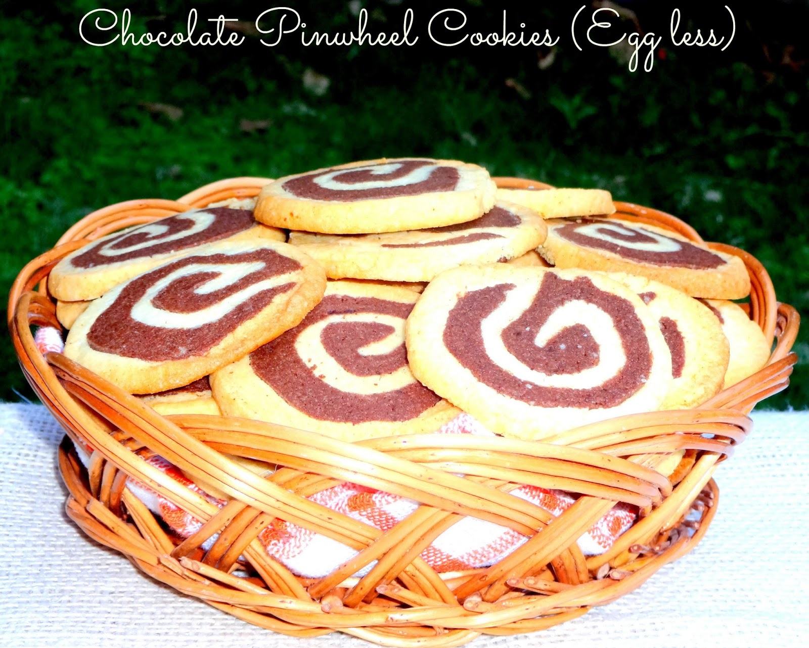 Ambrosia: Chocolate Pinwheel Cookies (Egg less)