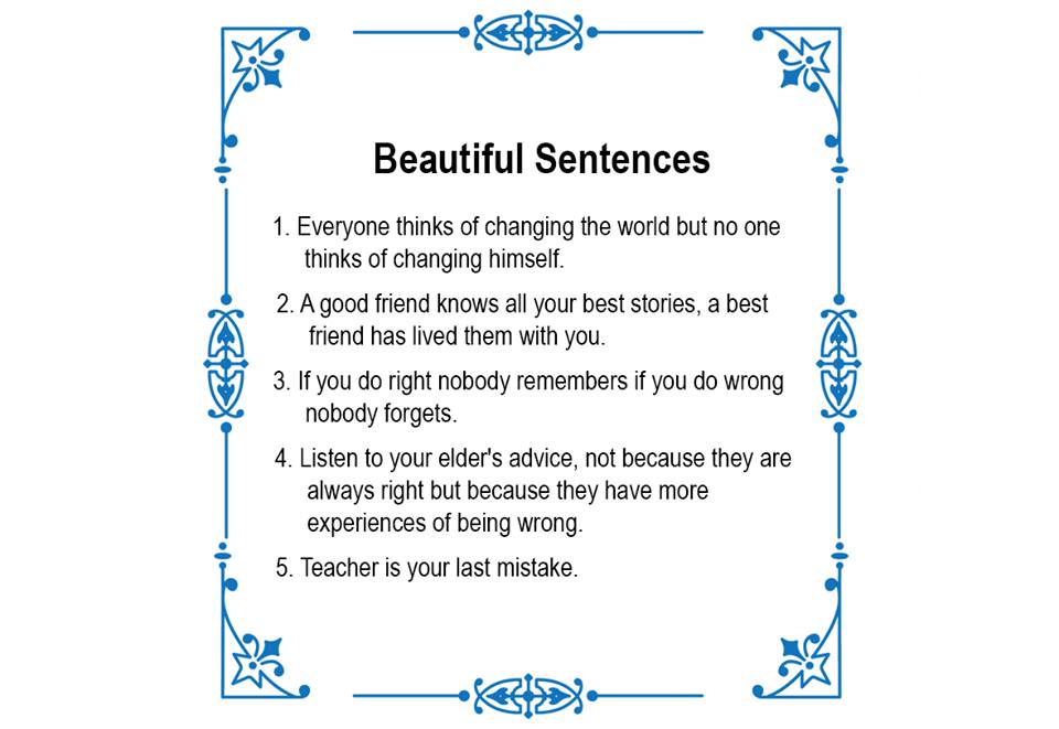 Teacher Neidinha Franca: Beautiful Sentences Collection