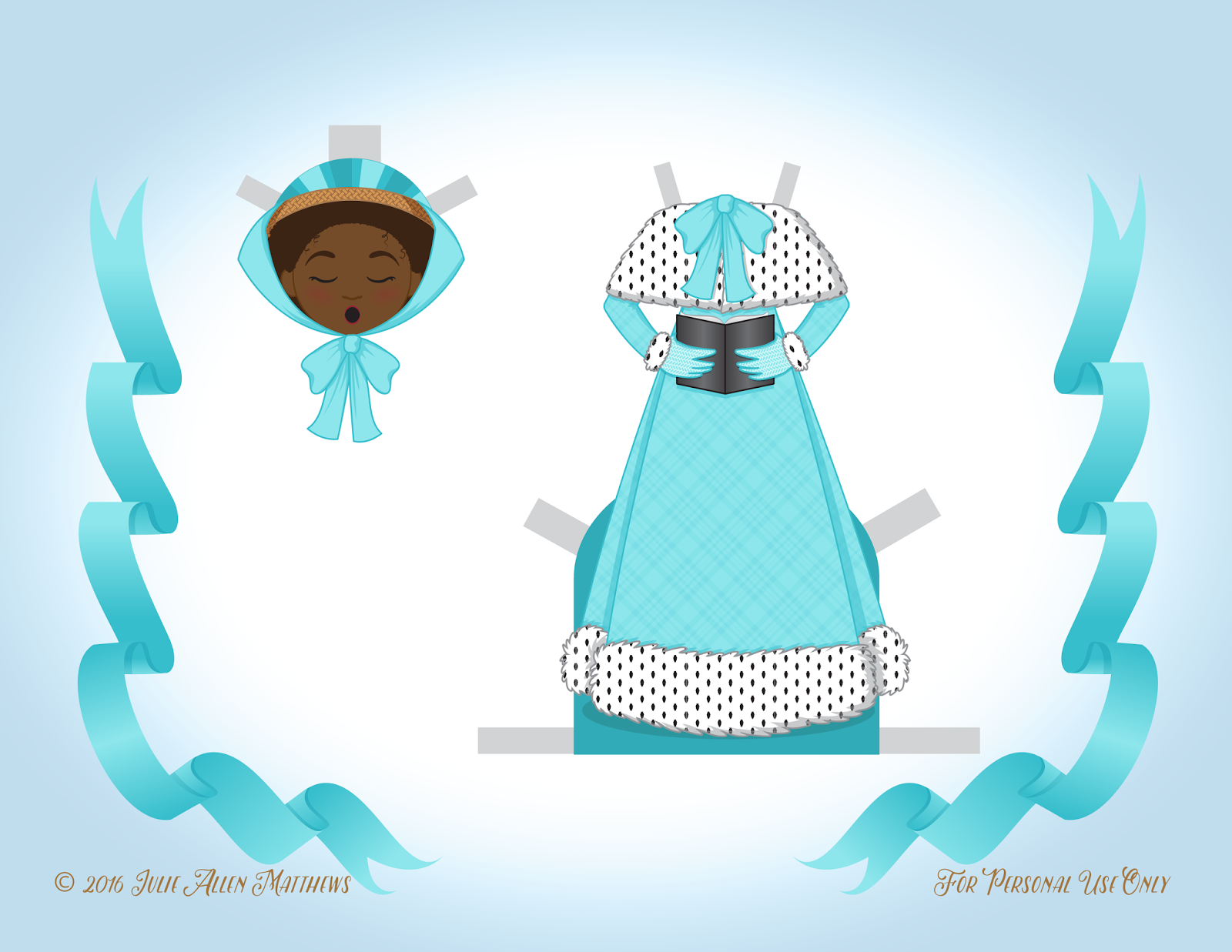Paper Doll School: December Angel Paper Doll - Day 29