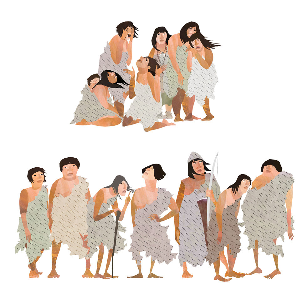 raquel echenique ilustraciones: Animación "El secreto de los selk' nam"