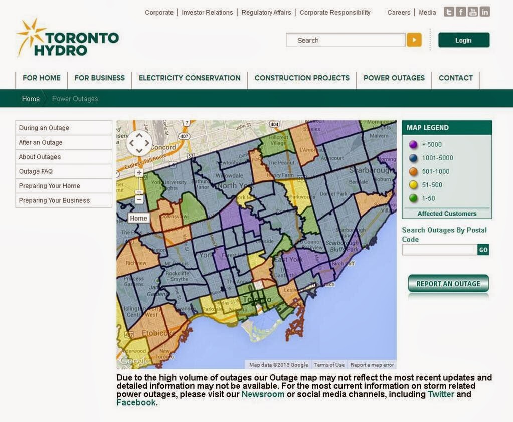 Toronto Ice Storm Leaves Thousands Without Power #DarkTO | Toronto ...