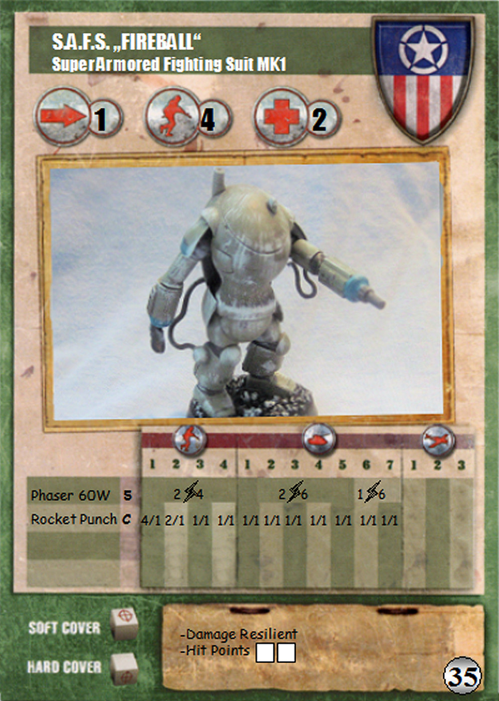 invivos: Dust Tactics: "Fireball" S.A.F.S. - Super infantry