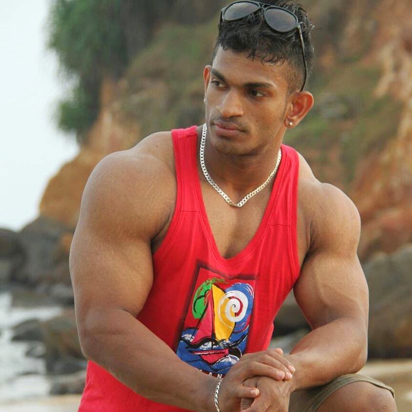 world bodybuilders pictures: Sri Lankan muscles man Amila Muna singha