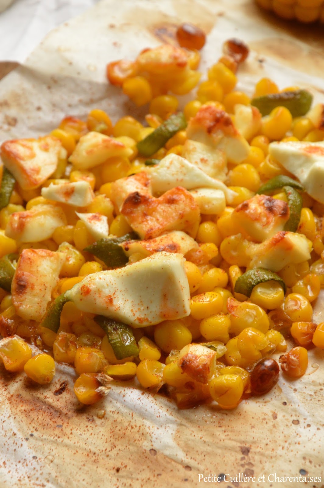Petite Cuillère et Charentaises: Maïs rôti au chèvre, poivron et sauce ...