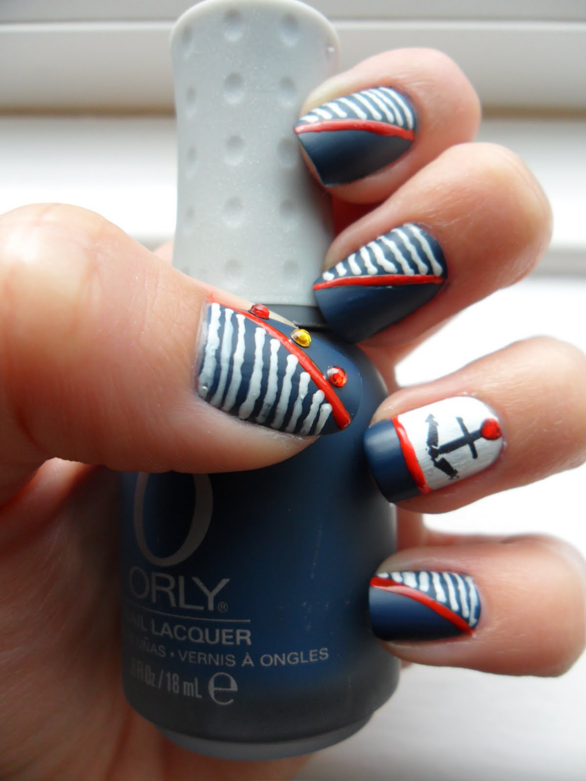 Nail Stories: Ahoy Captain !!!!! - Nautical themed nails
