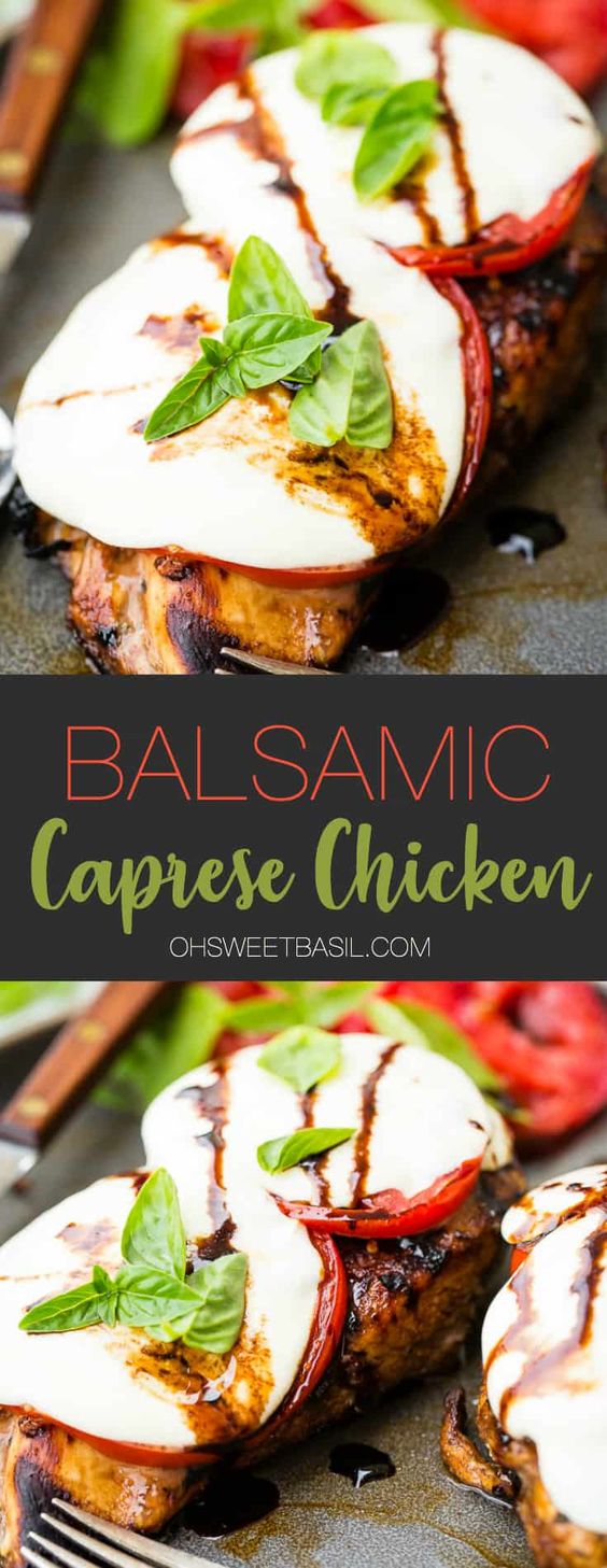 BALSAMIC CAPRESE CHICKEN - Tasty Foods