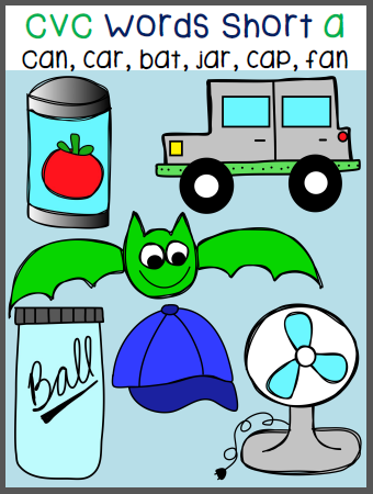 CVC Clipart Bundle | The Itty Bitty Teacher