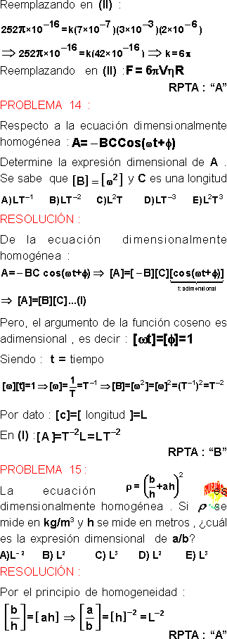 ANÁLISIS DIMENSIONAL PRINCIPIO DE HOMOGENEIDAD FÓRMULAS EMPIRICAS ...