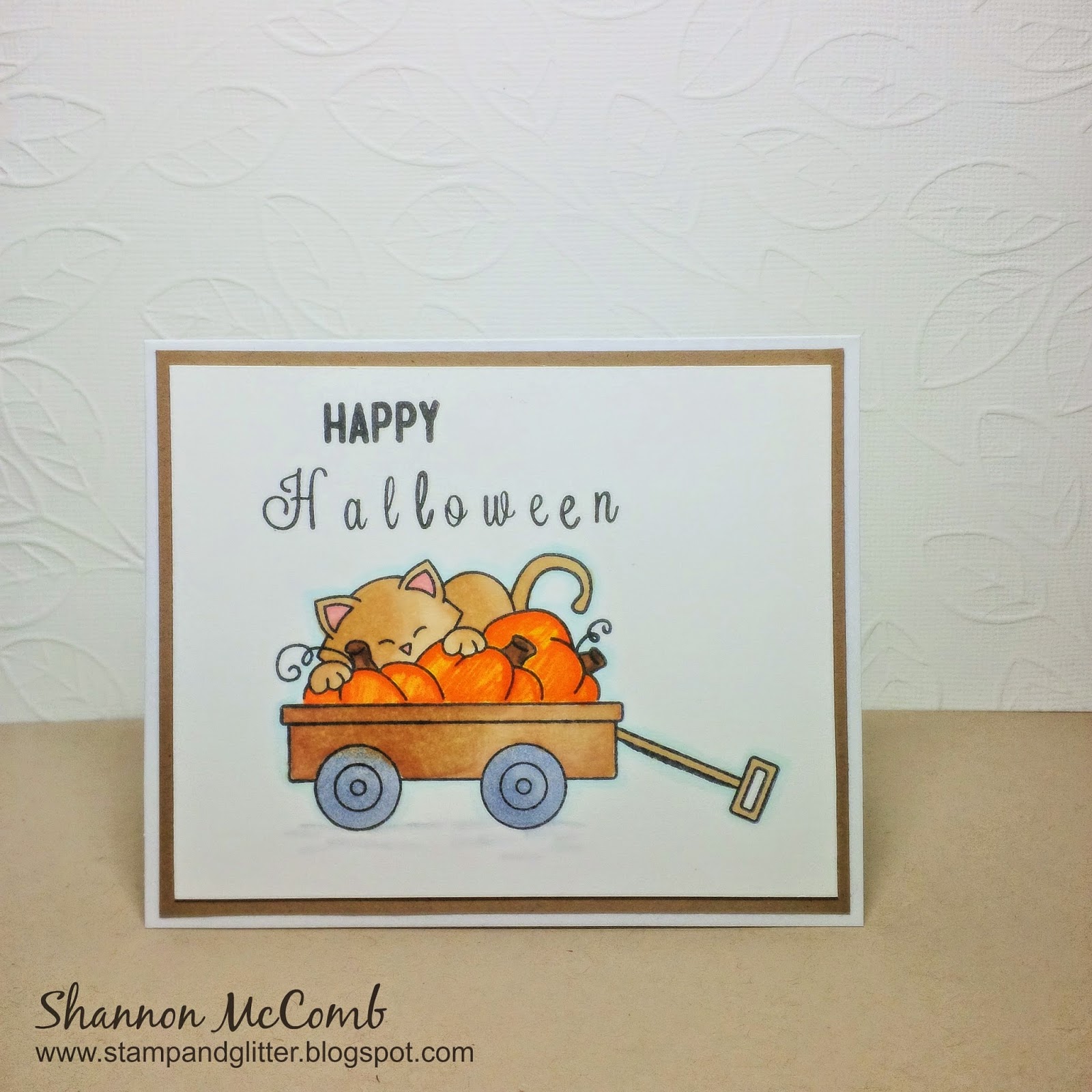 Stamp & Glitter: Cute Halloween Card.