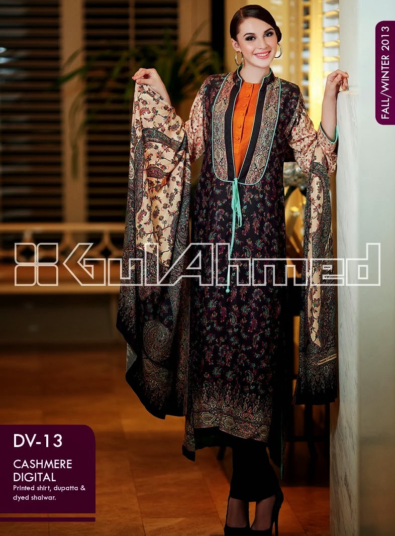 Gul Ahmed Fall-Winter Collection 2013-2014 | Gul Ahmed Winter Designs ...