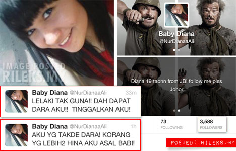 Remaja perempuan mgamuk di twitter