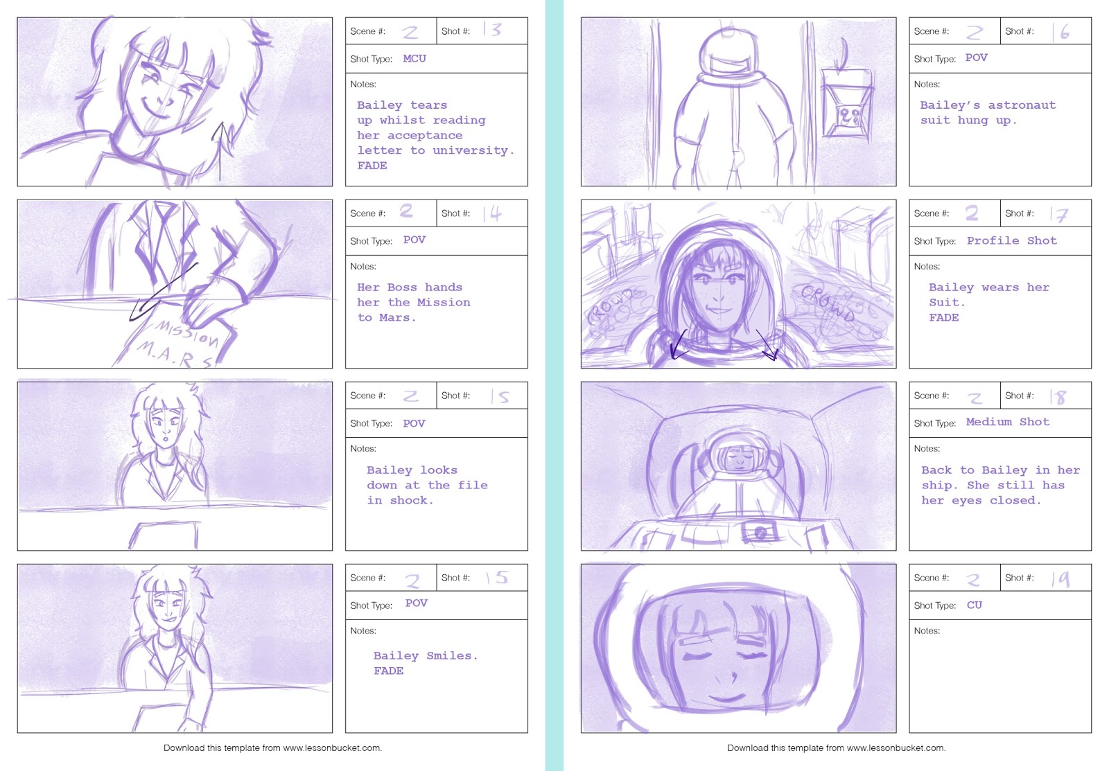 Noah Greenhalgh Computer Animation Arts UCA : Completed Storyboard