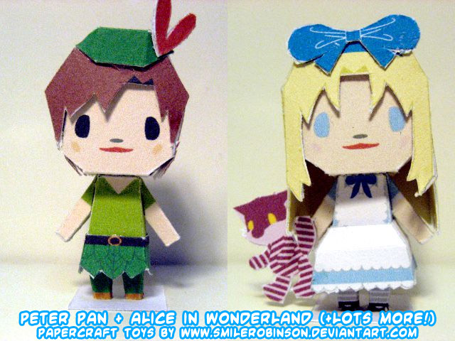 Ninjatoes' papercraft weblog: Peter Pan & Alice in Wonderland ...