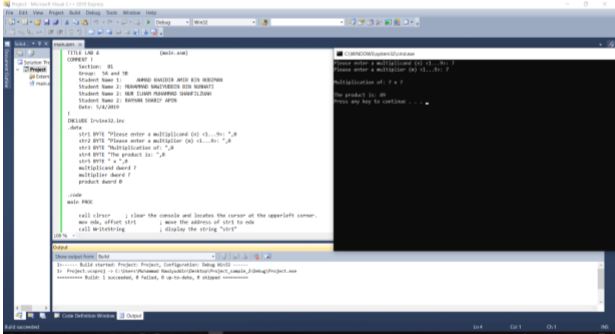 Assembly Language Visual Studio 2010 Exercise Part 2