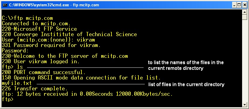 TechMight Solutions: Working with FTP using commands
