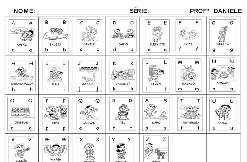 tabelas do alfabeto para apoio ~ Atividades