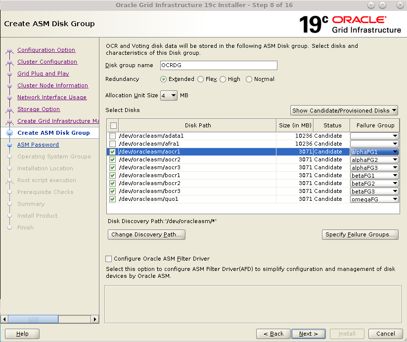 A! Help: Oracle Extended Cluster Setup on 19c