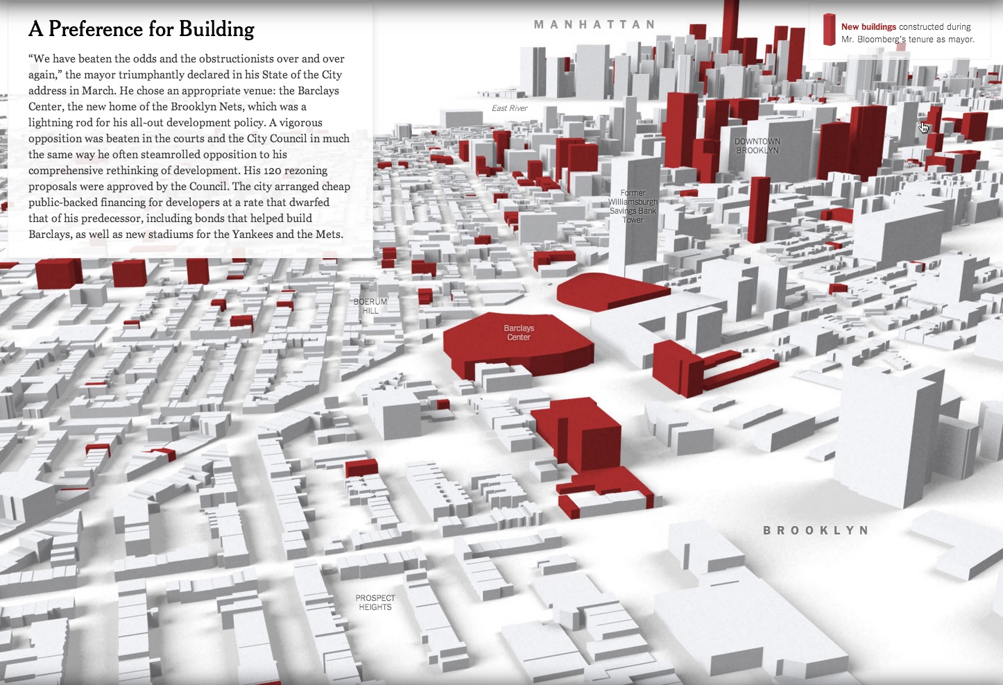 Before and after Bloomberg: Times map suggests Barclays Center marks ...
