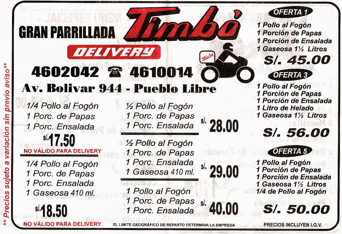 ¡Provecho!: EL TIMBÓ Y POPEYES