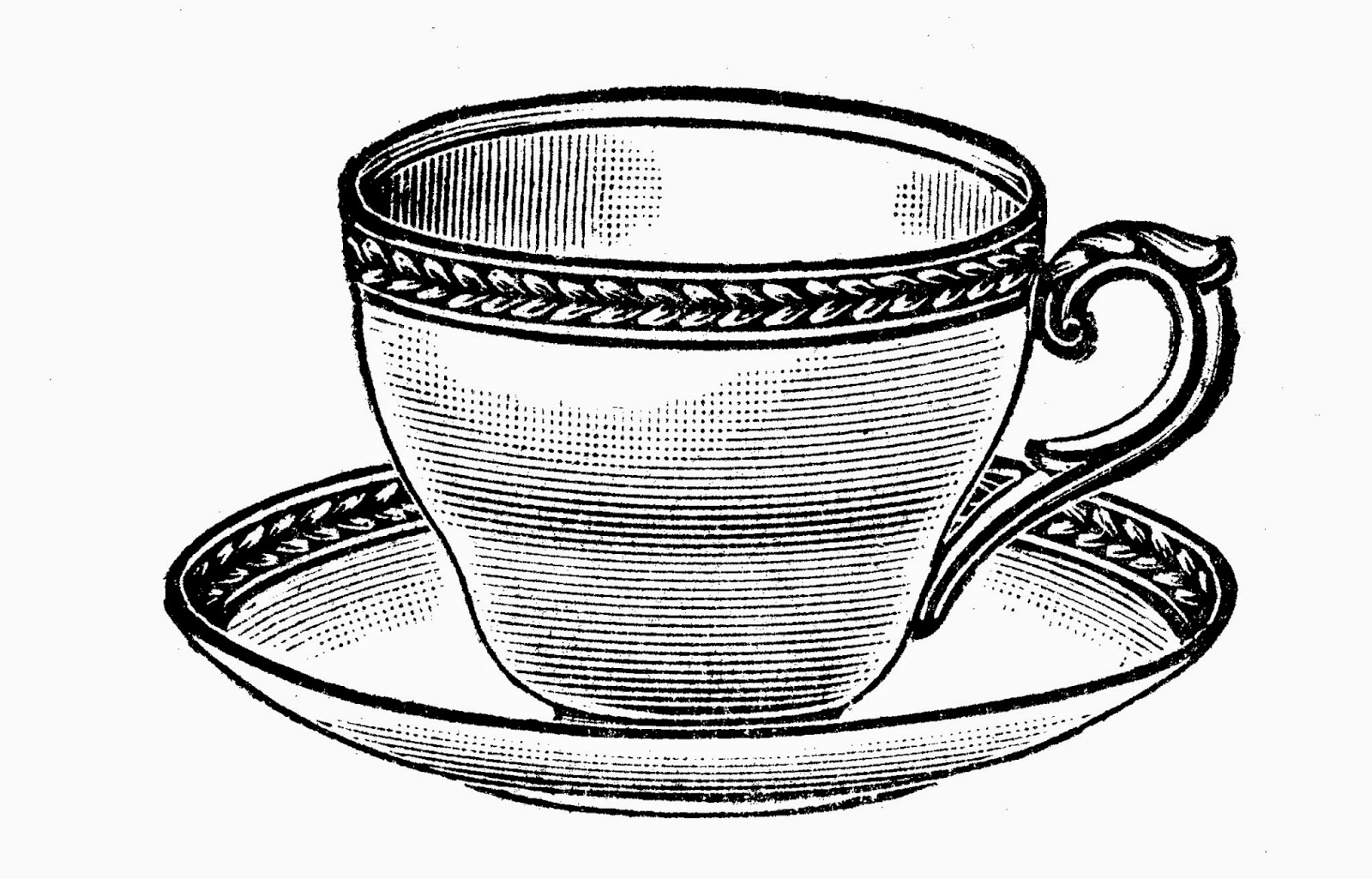 Sisters' Warehouse: Tea Time - Free Vintage Illustrations in Black and ...