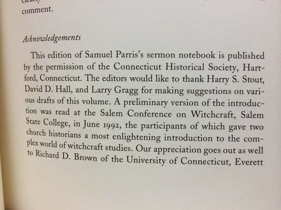 AnceStory Archives: Rev Samuel Parris site excavation and sermons ...