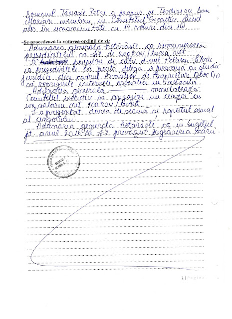 Asociatia de Proprietari Bloc C10 : Hotarari Adunare Generala