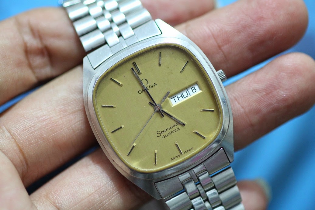 sale $ koleksi jam: OMEGA SEAMASTER DAY-DATE quartz (Cal 1425)..TERJUAL