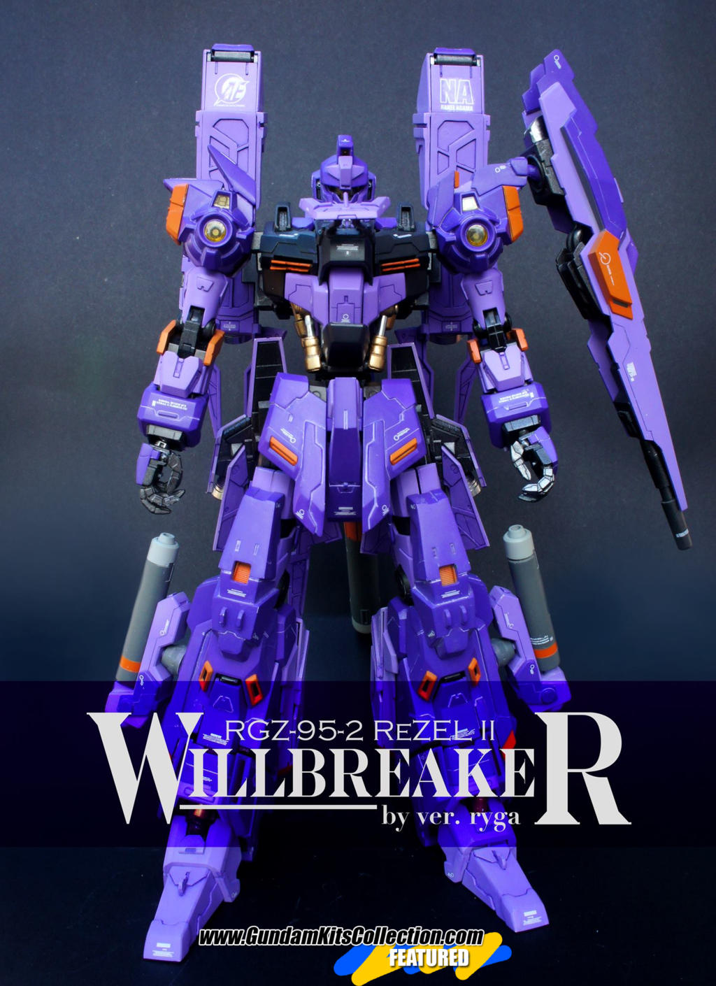 Custom Build: MG 1/100 RGZ-95-C ReZEL II - WILLBREAKER