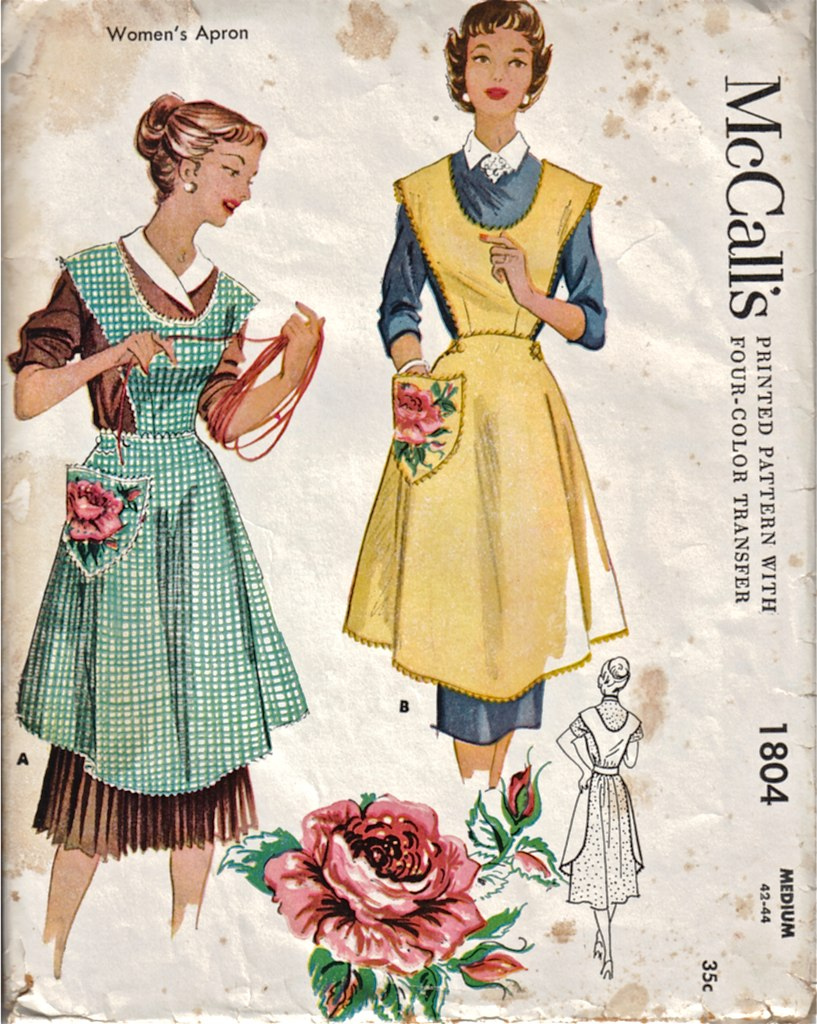 Dancing Bumblebee Cottage: Original Vintage Apron Sewing Pattern with ...