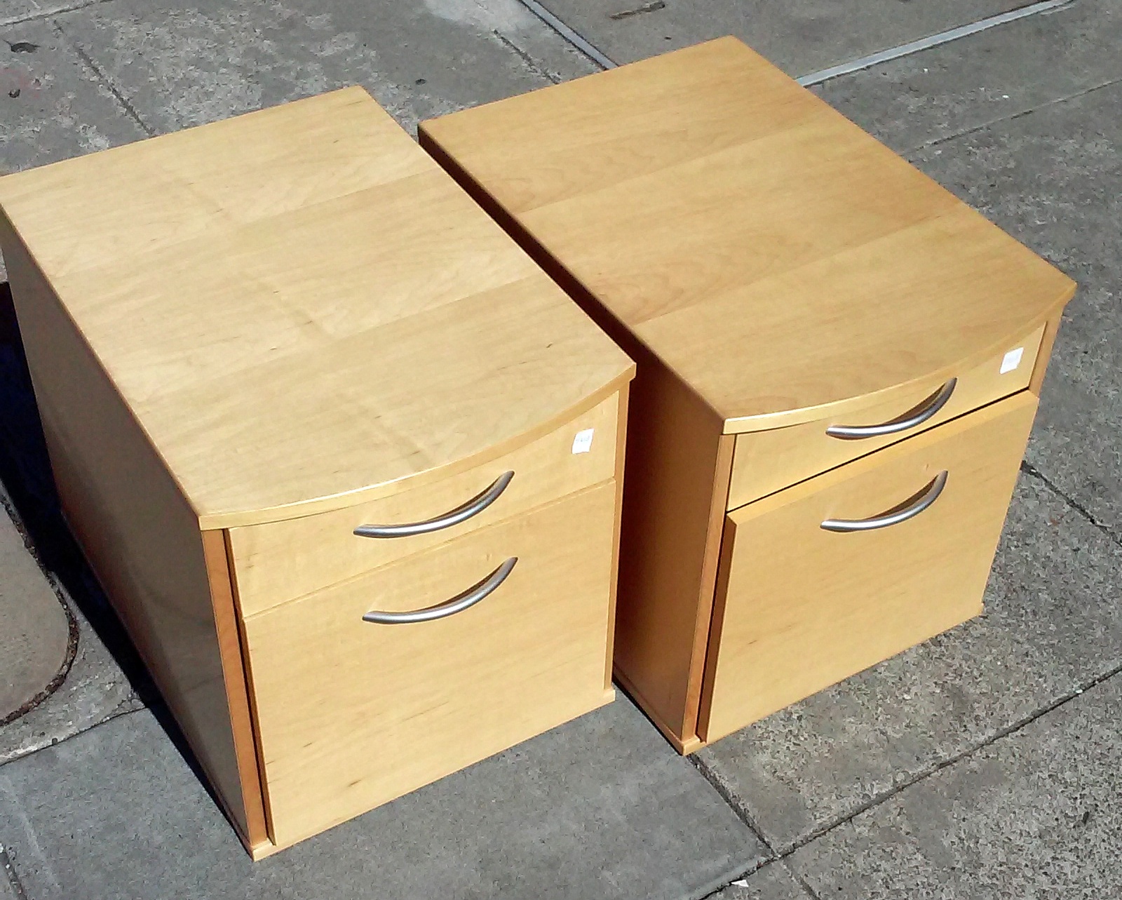 UHURU FURNITURE & COLLECTIBLES: SOLD #7249 Blond Maple Effect Office ...