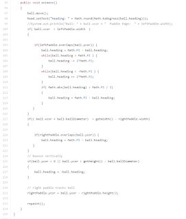 Rampant Robots: Pong in Java: Mouse Controlled Paddle