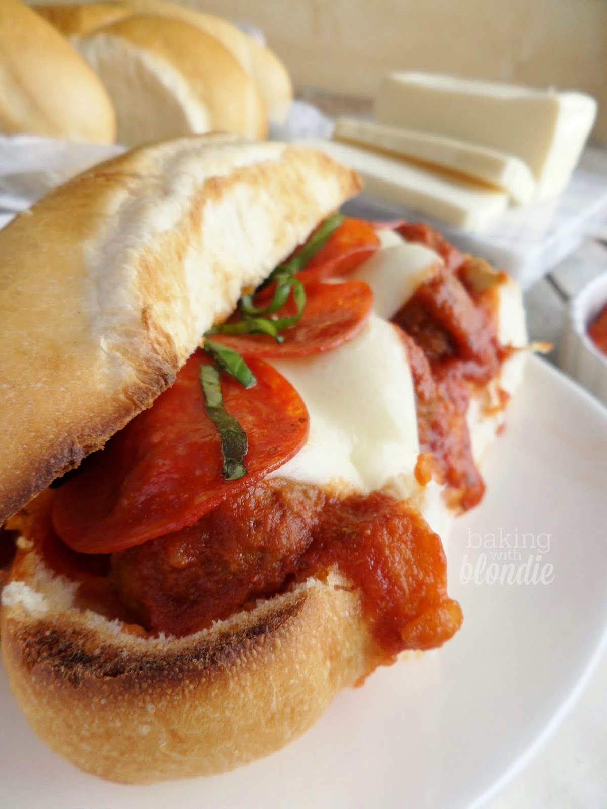 Toasted Pizza Meatball Subs