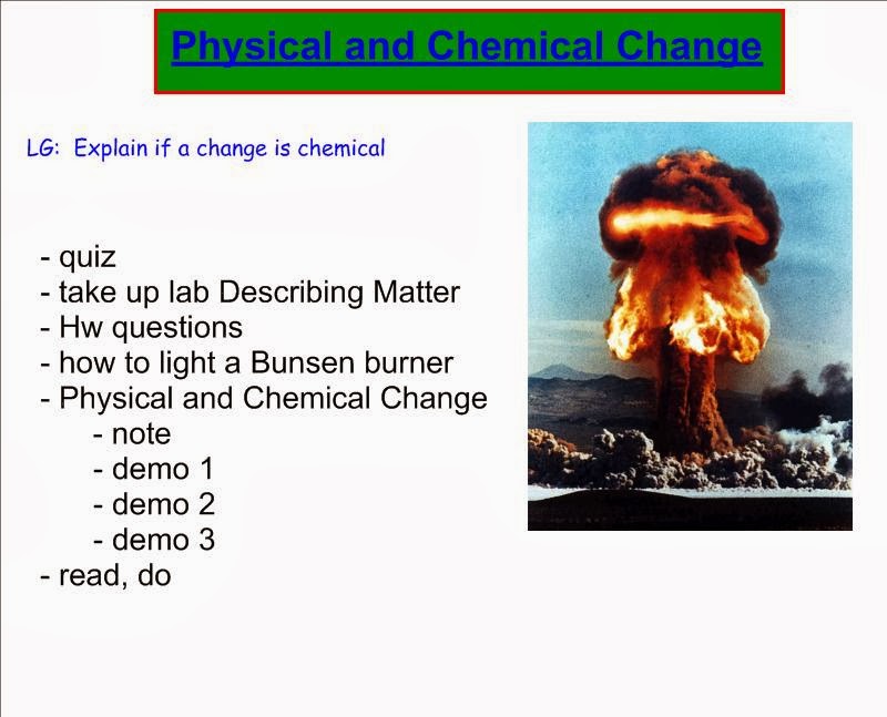 Chemical Change Science