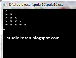 Membuat Segitiga Siku - Siku di C++ - Pola 10