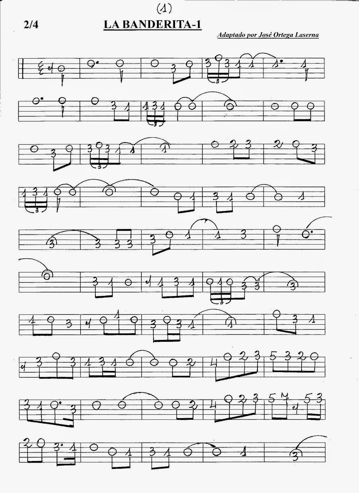 PARTITURAS EN CIFRA PARA BANDURRIA Y LAÚD DE JOSÉ ORTEGA LASERNA: LA ...