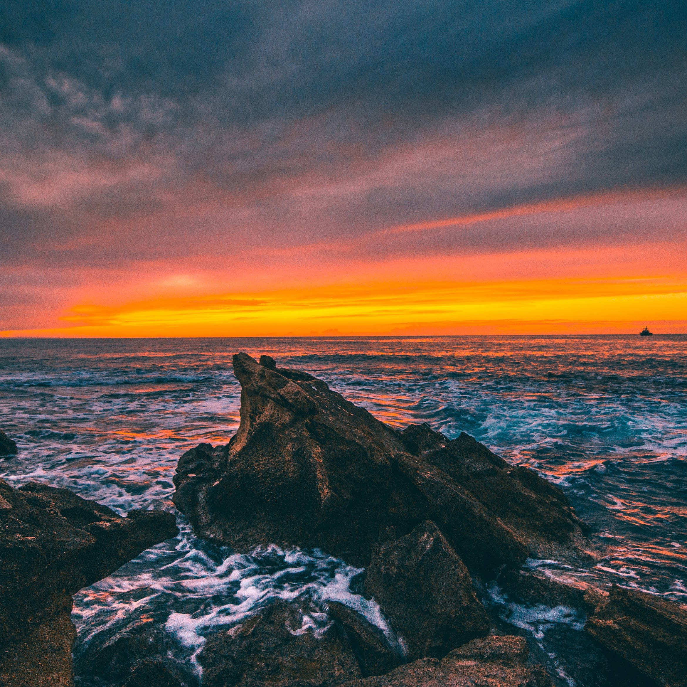 Sea, Sunset, Sky, Clouds, Seascape, Natures, Scenery, 8K, #153 ...