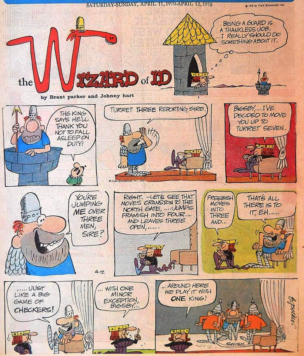 Four-Color Shadows: The Wizard of Id-Brant Parker/Johnny Hart-1970