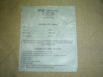 Webbingbabel: Paraclete CVC Body Armor IIIA