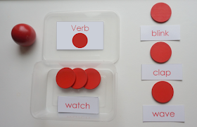 "Making Montessori Ours": Verb Introduction, Montessori Grammar At Home