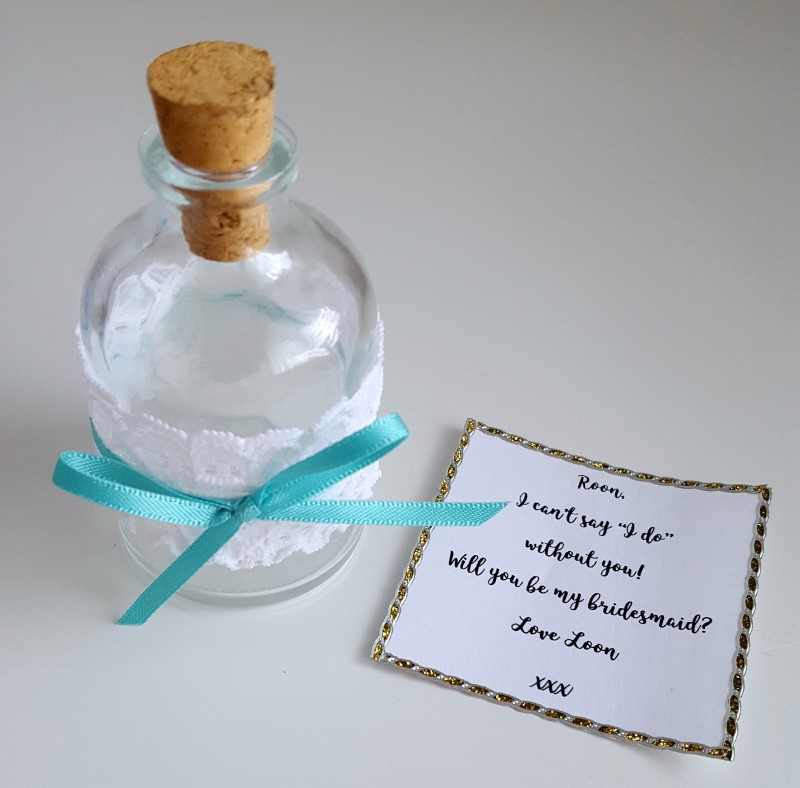 A Playful Stitch: Bridesmaid Proposal - Message in a Bottle