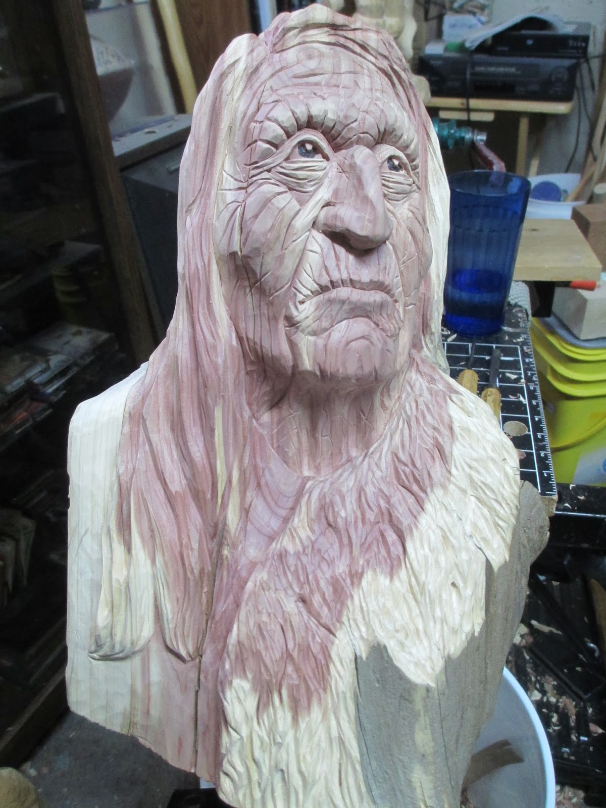 Knotty Wood Spirits: Cedar Carving Update #3