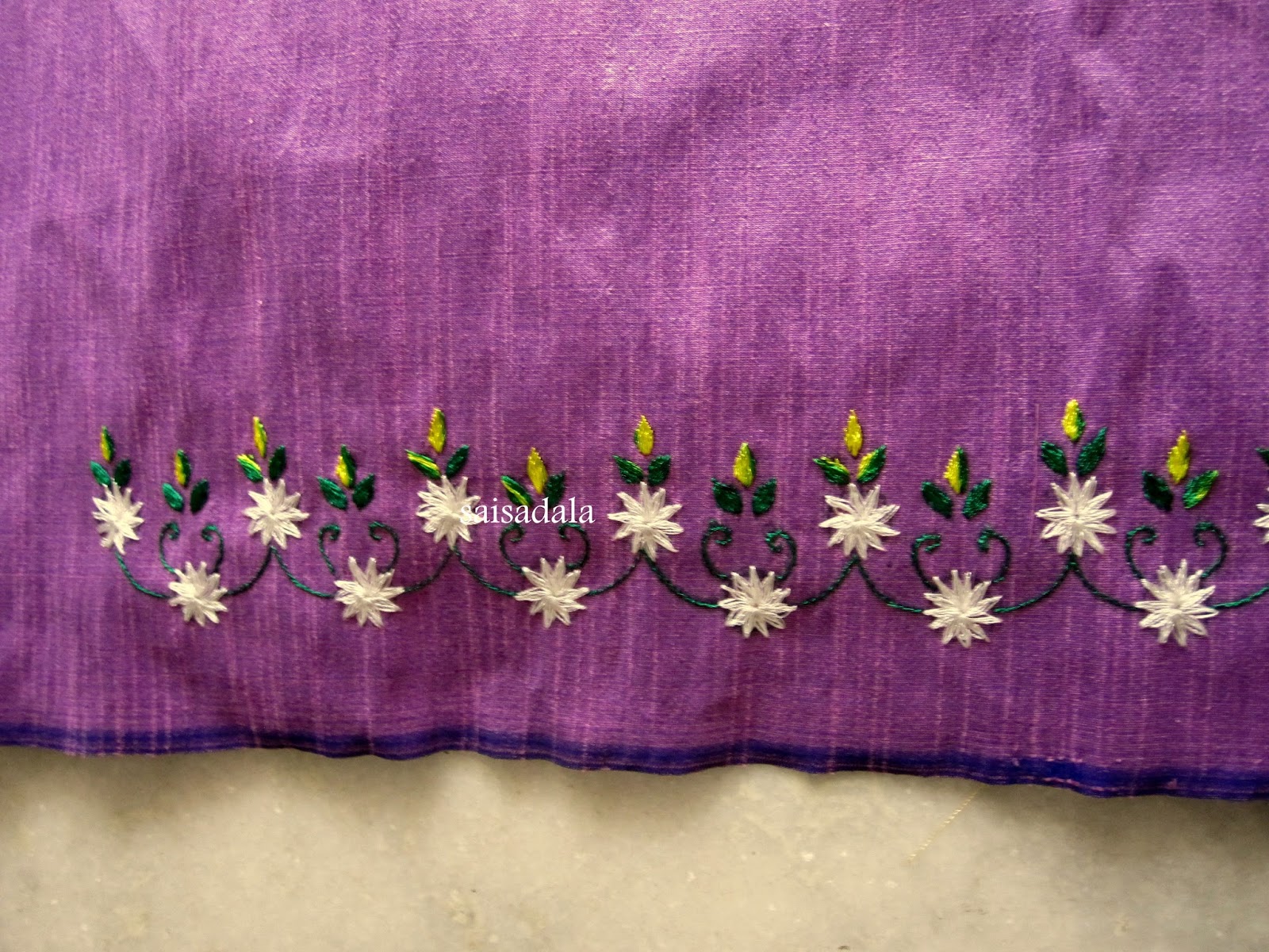 Sadala's Embroidery: Chemanthi Stitch: Kurthi