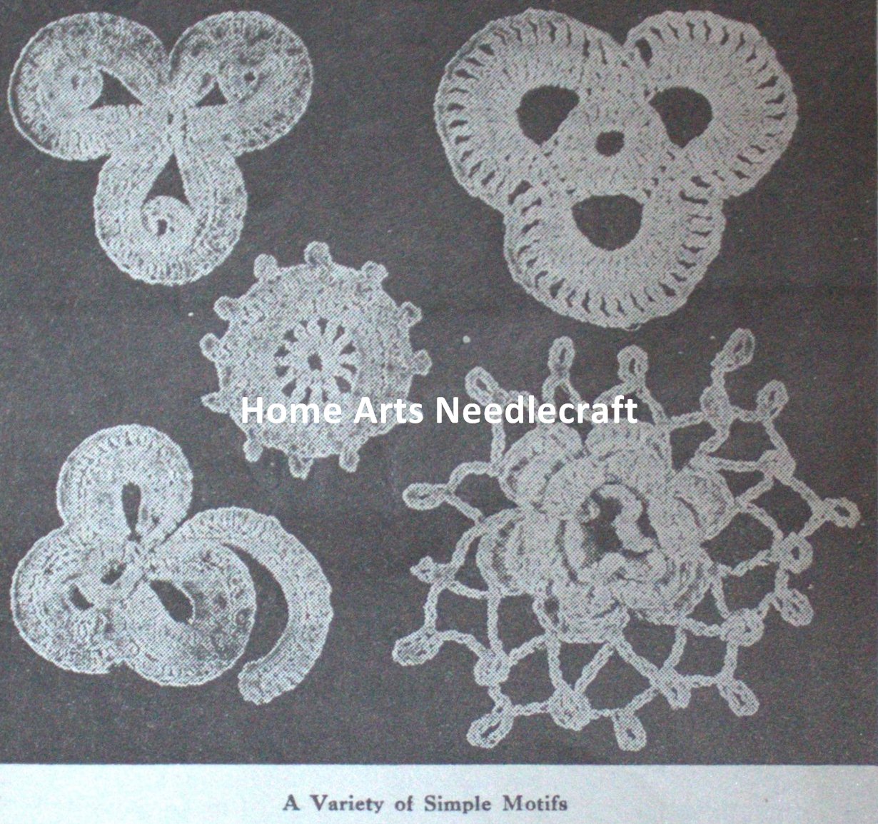 Home Arts Needlecraft Magazine: How to Make Irish Crochet. No. 1