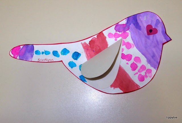 Tippytoe Crafts: Valentine Birdies and Silhouettes